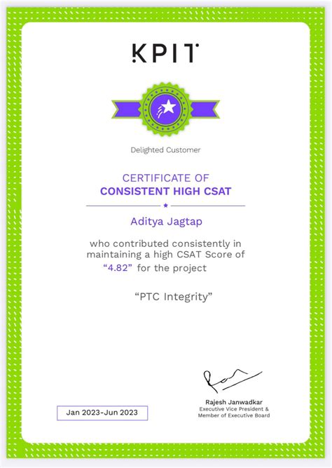 Kpit Cummins Csataward Customersatisfaction Aditya Jagtap