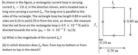 Solved S Shown In The Figure A Rectangular Current Loop Is Chegg