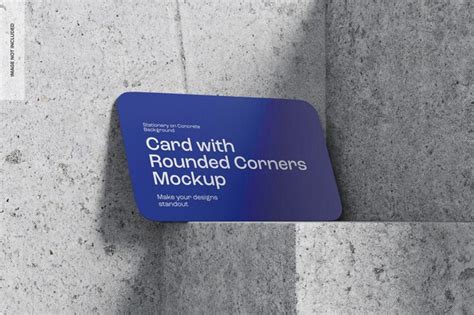 Premium Psd Card With Rounded Corners Mockup