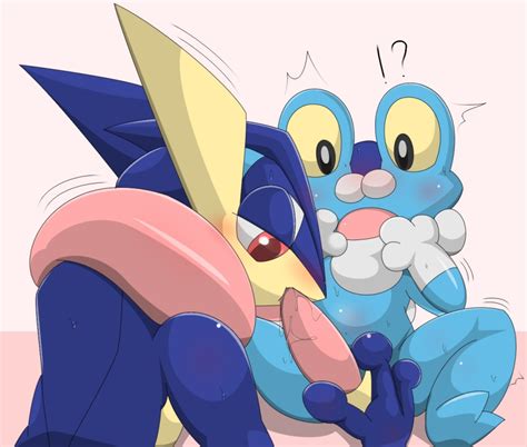 Rule 34 Ambiguous Gender Amphibian Anthro Blush Fellatio Feral Froakie Greninja Male Male