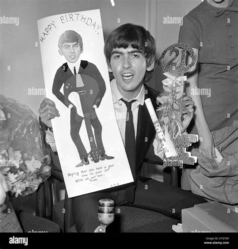25 February 1964 George Harrison Of The Beatles Celebrates His 21st
