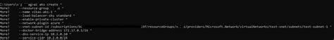 Aks Wont Deploy Vnet Subnet Id Is Not A Valid Azure Resource Id Microsoft Qanda