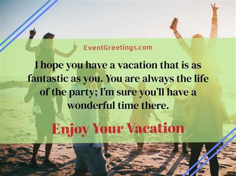 Have A Great Vacation Message