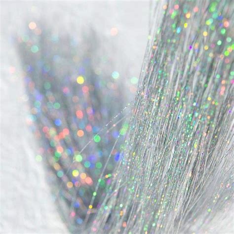 47 Holographic Hair Tinsel Kit Shining Silver