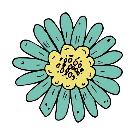 Imágenes Prediseñadas De Flores Simples Doodle Floral Dibujado A Mano