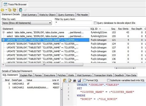 Updates To Trace File Browser In Toad For Oracle Version 130