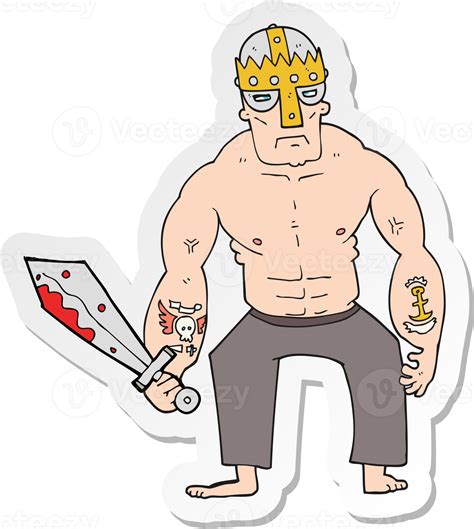 Sticker Of A Cartoon Warrior 45125999 Png