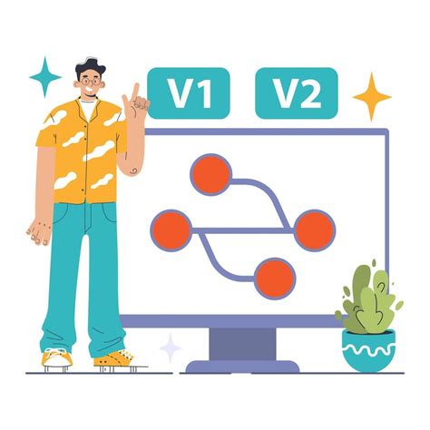 Version Control Concept Flat Vector Illustration 41169689 Vector Art