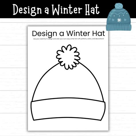Printable Design A Winter Hat Mom Wife Busy Life