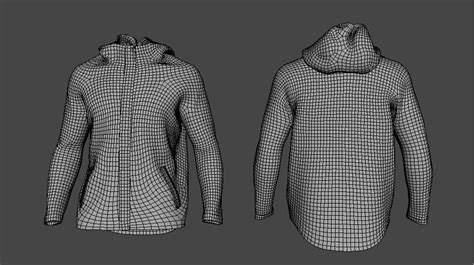 Artstation Mens Clothing Jacket Hoodie 3d Model Resources