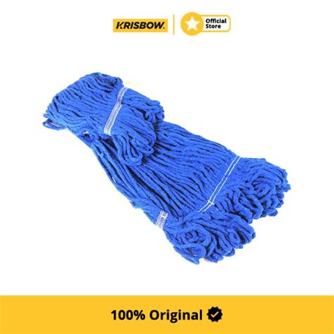 Jual Krisbow Mop Head Refill Kain Pel Katun Microfiber Biru Shopee