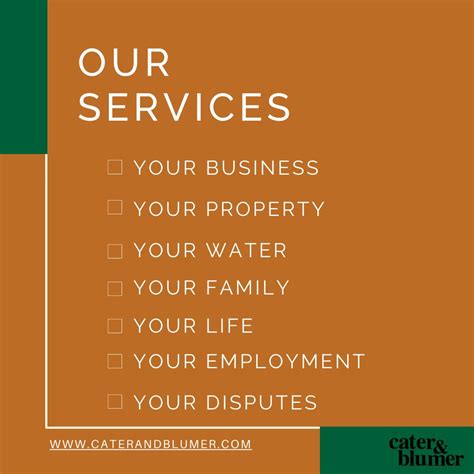 Cater And Blumer On Linkedin A List Of Our Services And A Link To The
