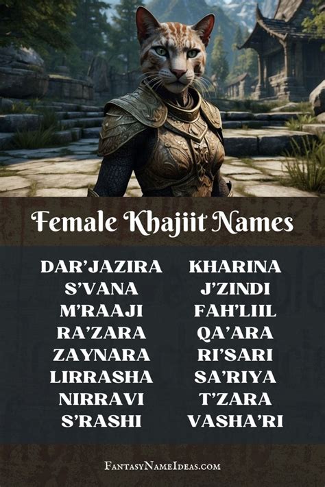 Pin On Khajiit Names