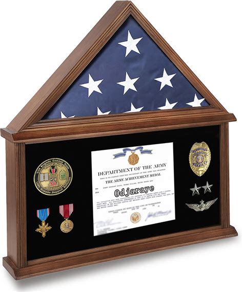 Flash Furniture Quincy Flag And Certificate Display Case