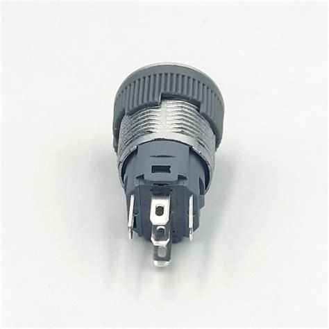 16mm 12 24v 5 Pins Blue Flat Head Non Latching Plastic Switch Roboticsdna