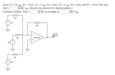 solved given v1 10 vpp r1 8 kq v2 7 vpp r2 8 ko v3 4 pp