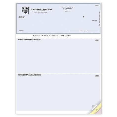 Custom Laser Top Checks Unlined 3 Ply Triplicate Copy 1 Color