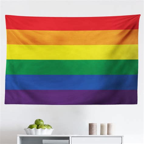 Pride Tapestry Waving Gay Pride Flag Illustration Love Wins