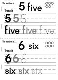 Tracing Numbers 5 And 6 Worksheet By Kaitlyn Burge Tpt