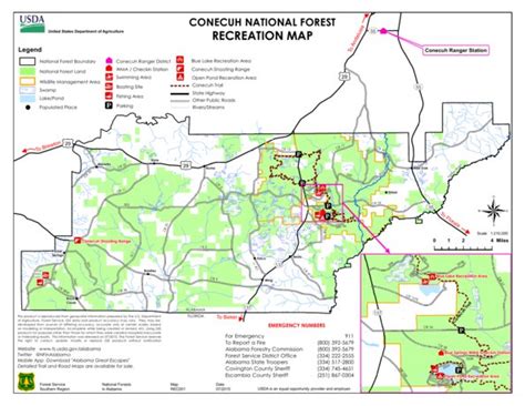 Conecuh Recreation Map By Us Forest Service R8 Avenza Maps