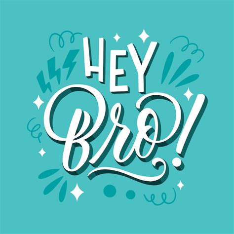 Diseño De Letras Hermano Dibujado A Mano Vector Gratis