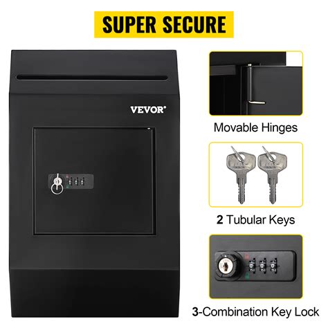 Vevor Suggestion Box Donation Ballot Box With Key And Combination Lock