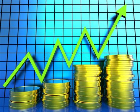 Increase Cash Graph Means Financial Report And Advance Stock