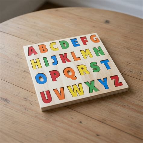 Wooden Alphabet Puzzle Board The Hocking Hills Store