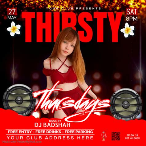 Thirsty Thursday Party Flyer Template Postermywall