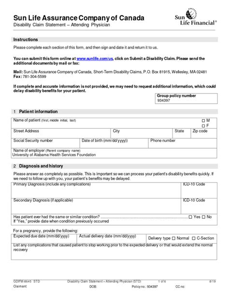 Uahsf Std Claim Form Aps Pdf Fraud Fine Penalty