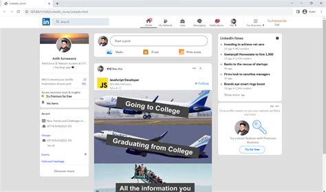Github Astiksonawanelinkedinclone Created With The