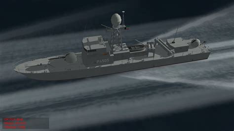 Kuwait Navy Al Sanbouk German Tnc 45 Gkabs 3d Models