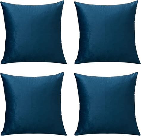 Etasop Pack Of 4 Velvet Pillow Covers Soft Throw Pillow Cases 18 X 18 Couch Pillows