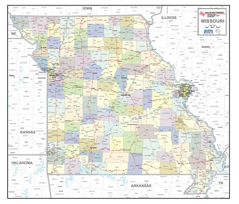 Missouri Map With County Lines