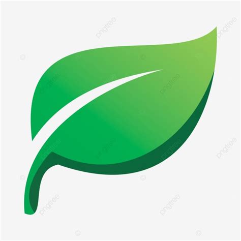 Single Green Leaf Logo