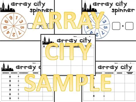 Array City By Teachmrsdavisteach Tpt