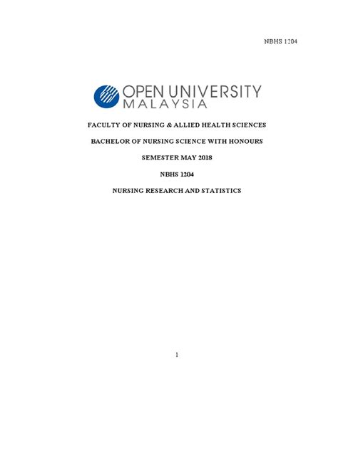 Nursing And Research Statistics Proposal Pdf Nursing Pain