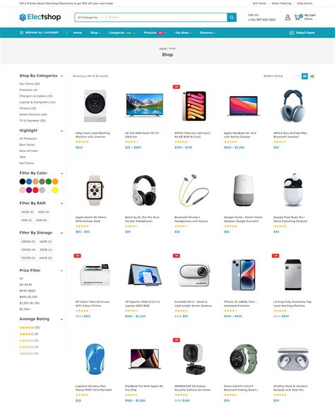 Multipurpose Electronics Store Theme Behance