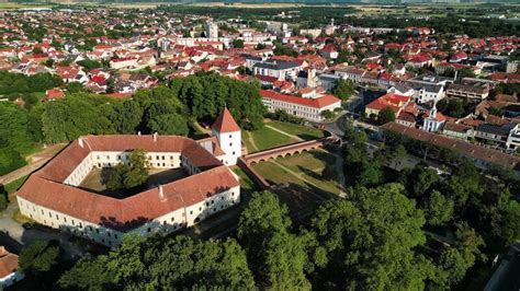 Aerial Orbiting View Of Castle Nadasdy Sarvar In Hungary In July 2024