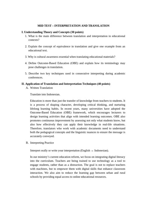 Translation And Interpretation In Education Pdf Translations Learning
