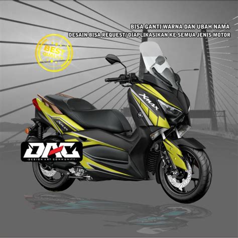 Jual Sticker Decal Full Body Grafis Simple Yamaha Xmax Kuning Shopee Indonesia