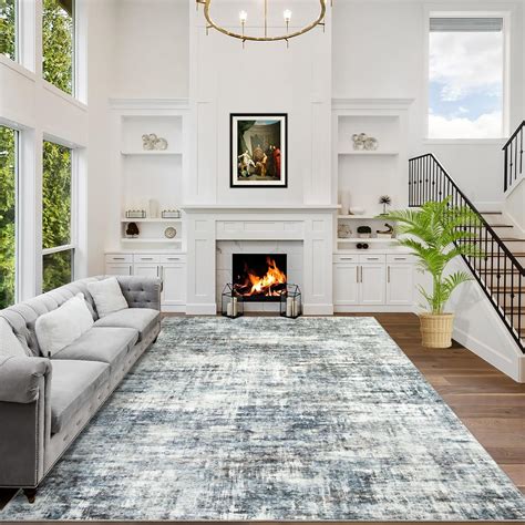 4x6 Area Rugs Washable Rug Modern Abstract Living Room Rug