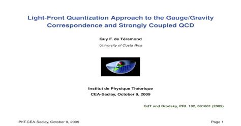 Pdf Light Front Quantization Approach To The Gaugegravity Asterix