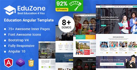Angular Education Website Templates From ThemeForest