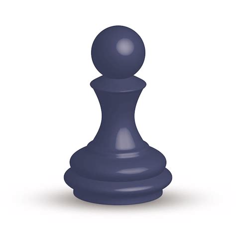 Pion Bleu 3d Ou Illustration Vectorielle De Pièce Déchecs Vecteur