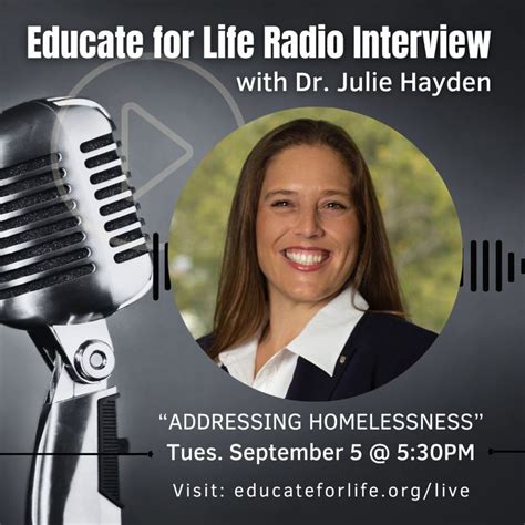 Dr Julie Hayden Psyd On Linkedin Visit Live Educate For Life Radio