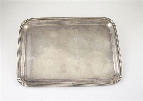 Wilkens Fluted Rim Silver Drinks Tray 42cm Width Trays Salvers Waiters And Plates Silver