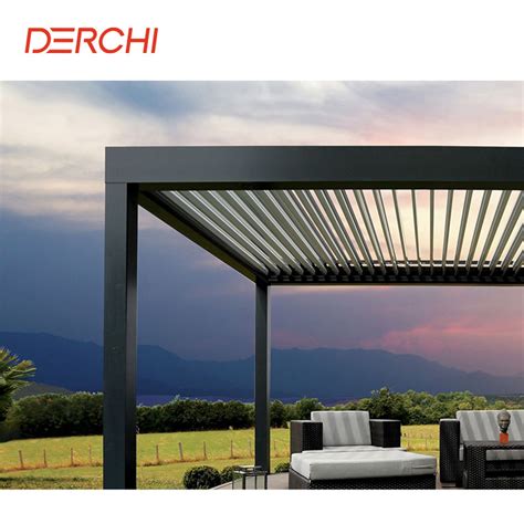 Waterproof Aluminium Garden Gazebo Roof Outdoor Composite Pergola