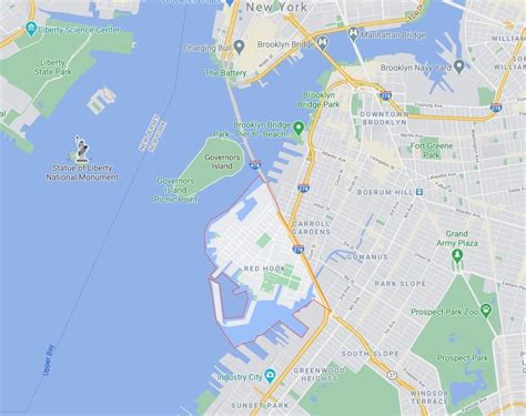 Red Hook Brooklyn Map Waterfront Neighborhood Streets
