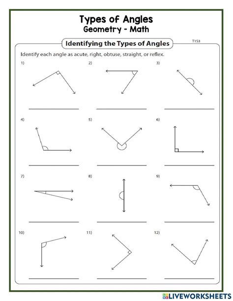 Geometry Angles Worksheets